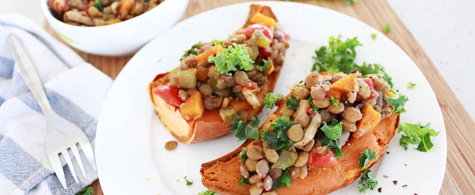 Sweet Potatoes Loaded With Lentil Stew Mastering Diabetes Sweet Potatoes Loaded With Lentil Stew Mastering Diabetes