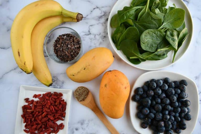 Mango Banana Spinach Breakfast Bowl | Mastering Diabetes