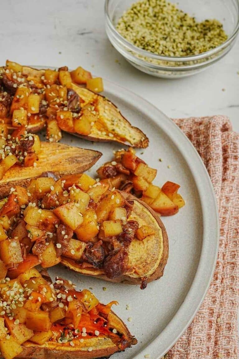 Apple Cinnamon Stuffed Sweet Potato