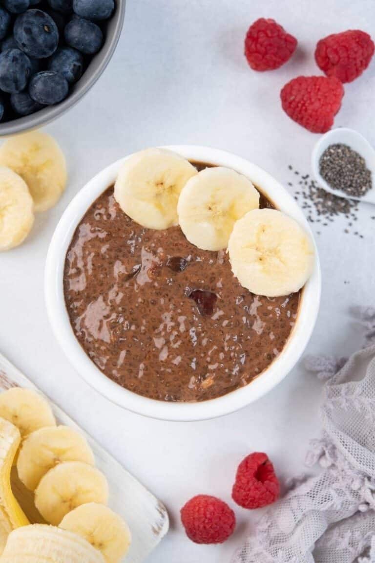 Plant-Based Dark Chocolate Berry Chia Pudding
