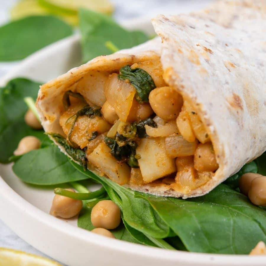 Chickpea Spinach Roti